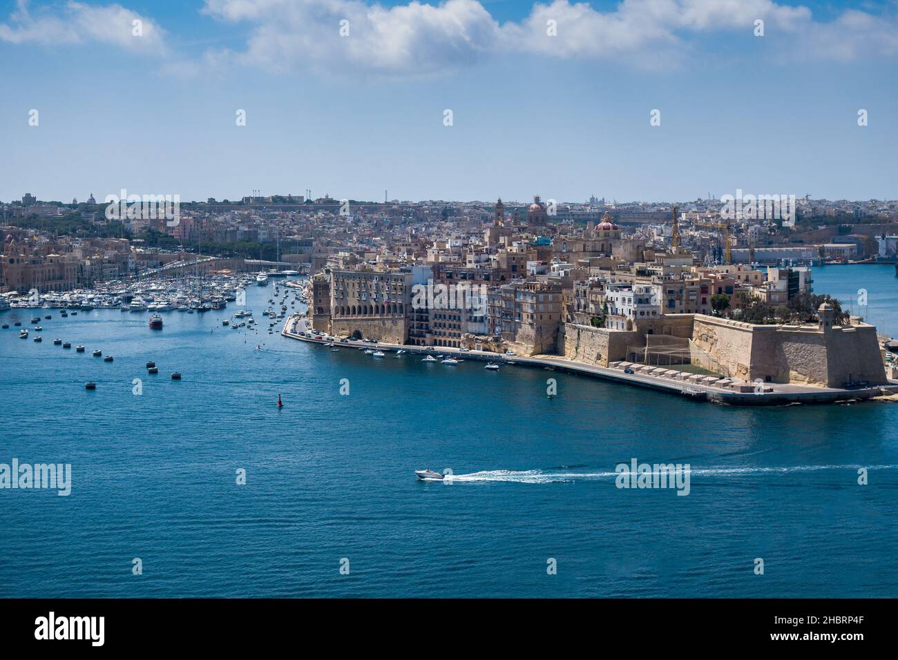 An aerial view of the Upper Barrakka Gardens in Valletta, Malta Stock ...