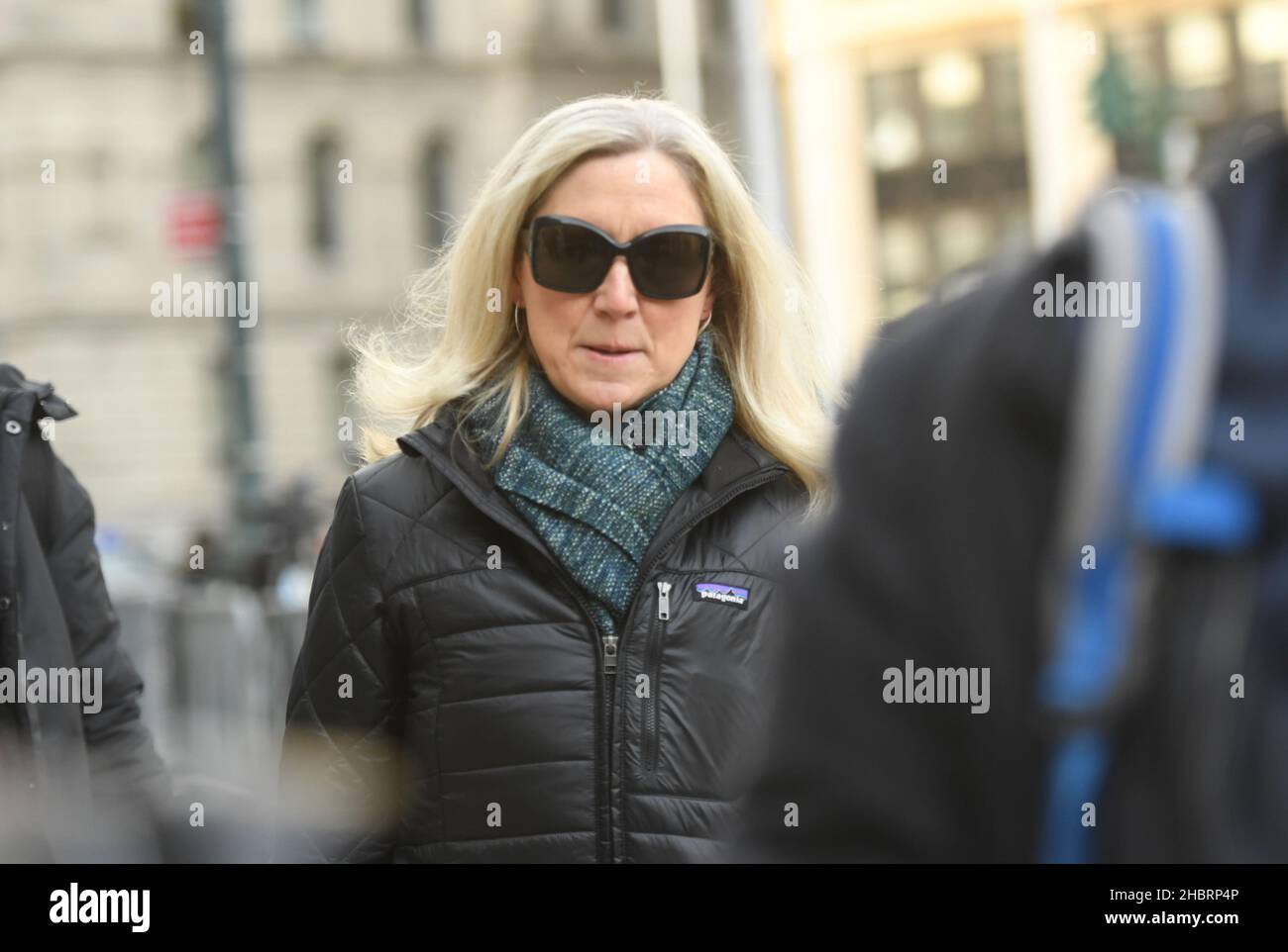Defense attorney Laura Menninger arriving at the federal courthouse in ...