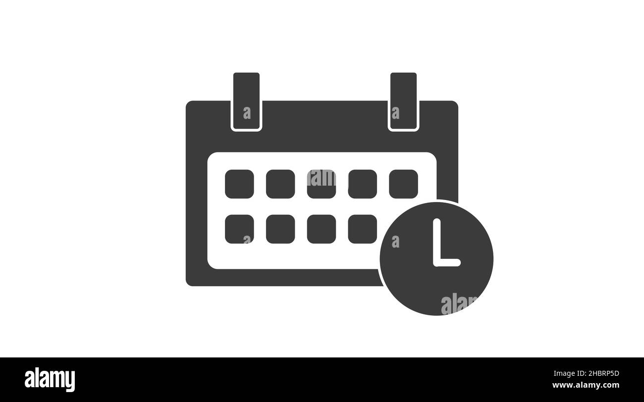 Calendar icon. Vector Isolated Black and White Stock Vector Image & Art ...