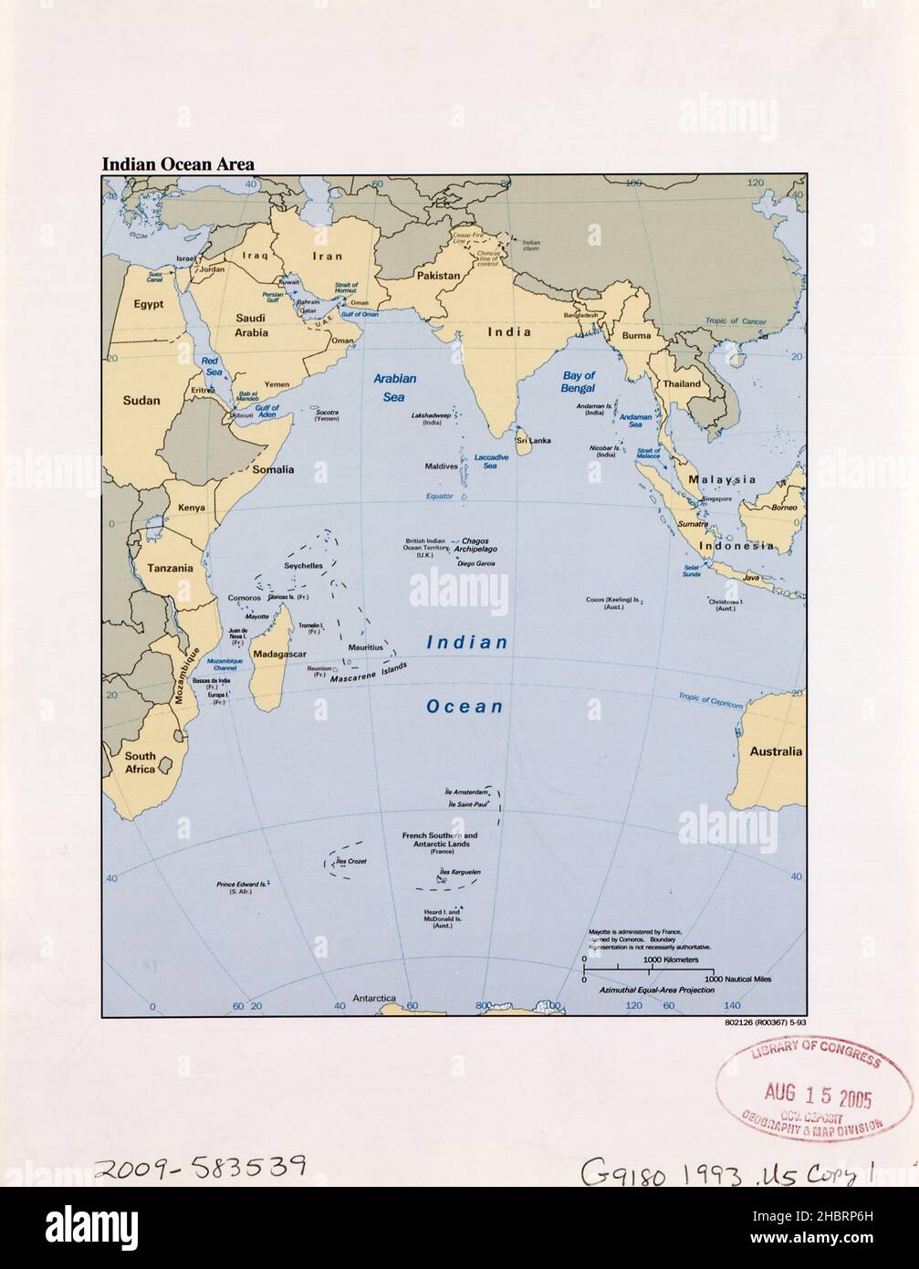 Indian oceam area map hi-res stock photography and images - Alamy