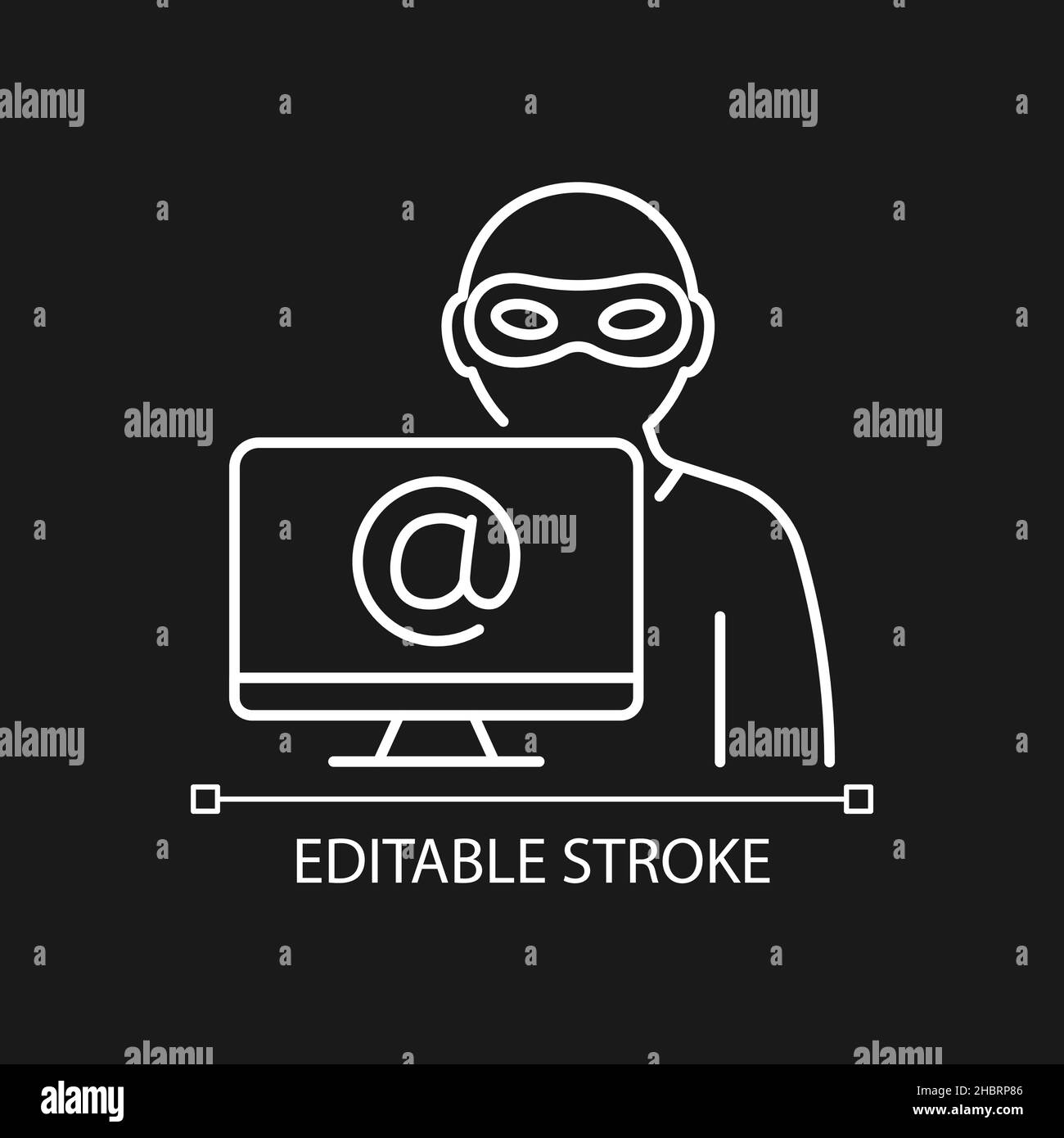 Alias white linear icon for dark theme Stock Vector Image & Art - Alamy