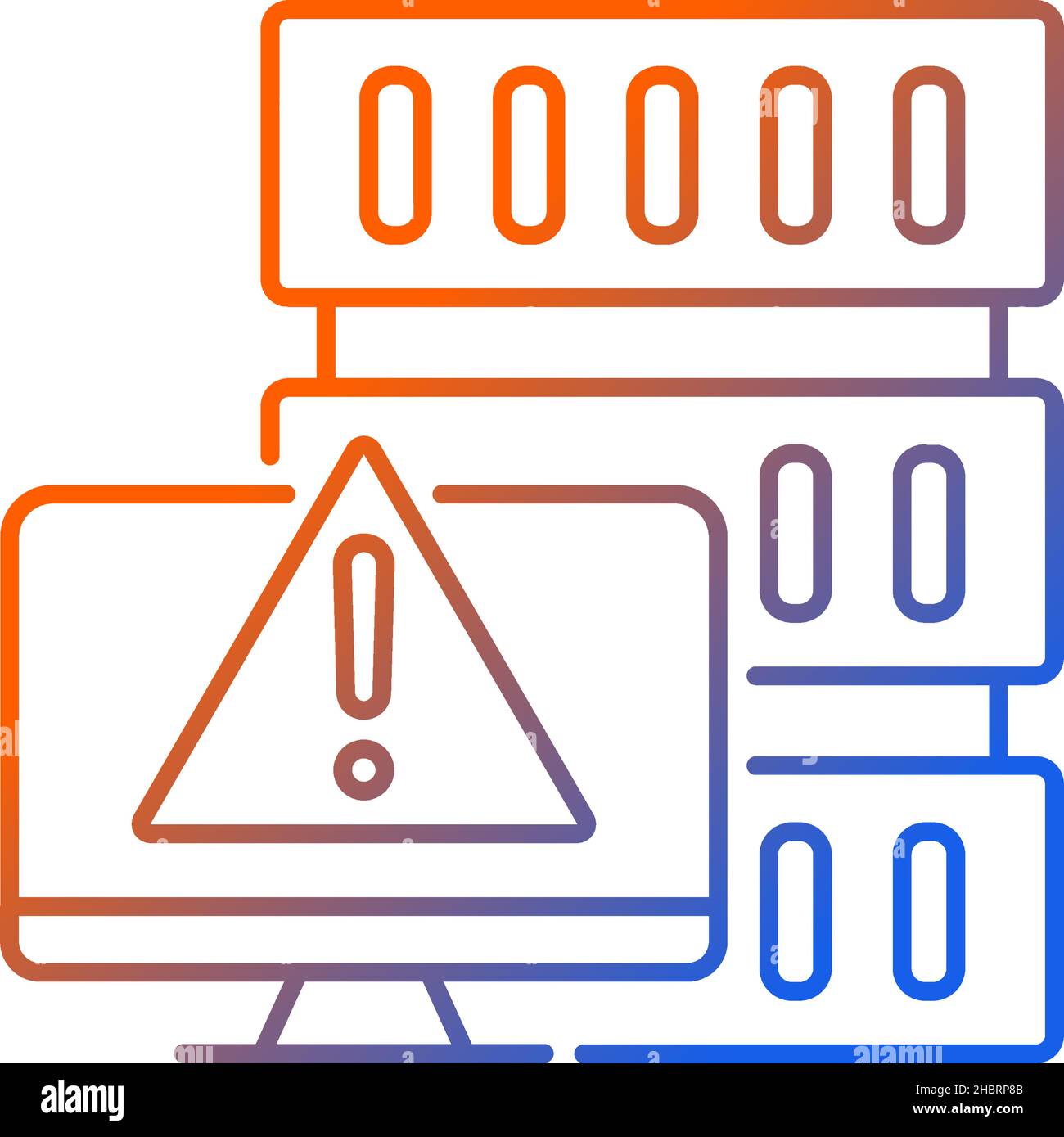 DoS attack gradient linear vector icon Stock Vector Image & Art - Alamy