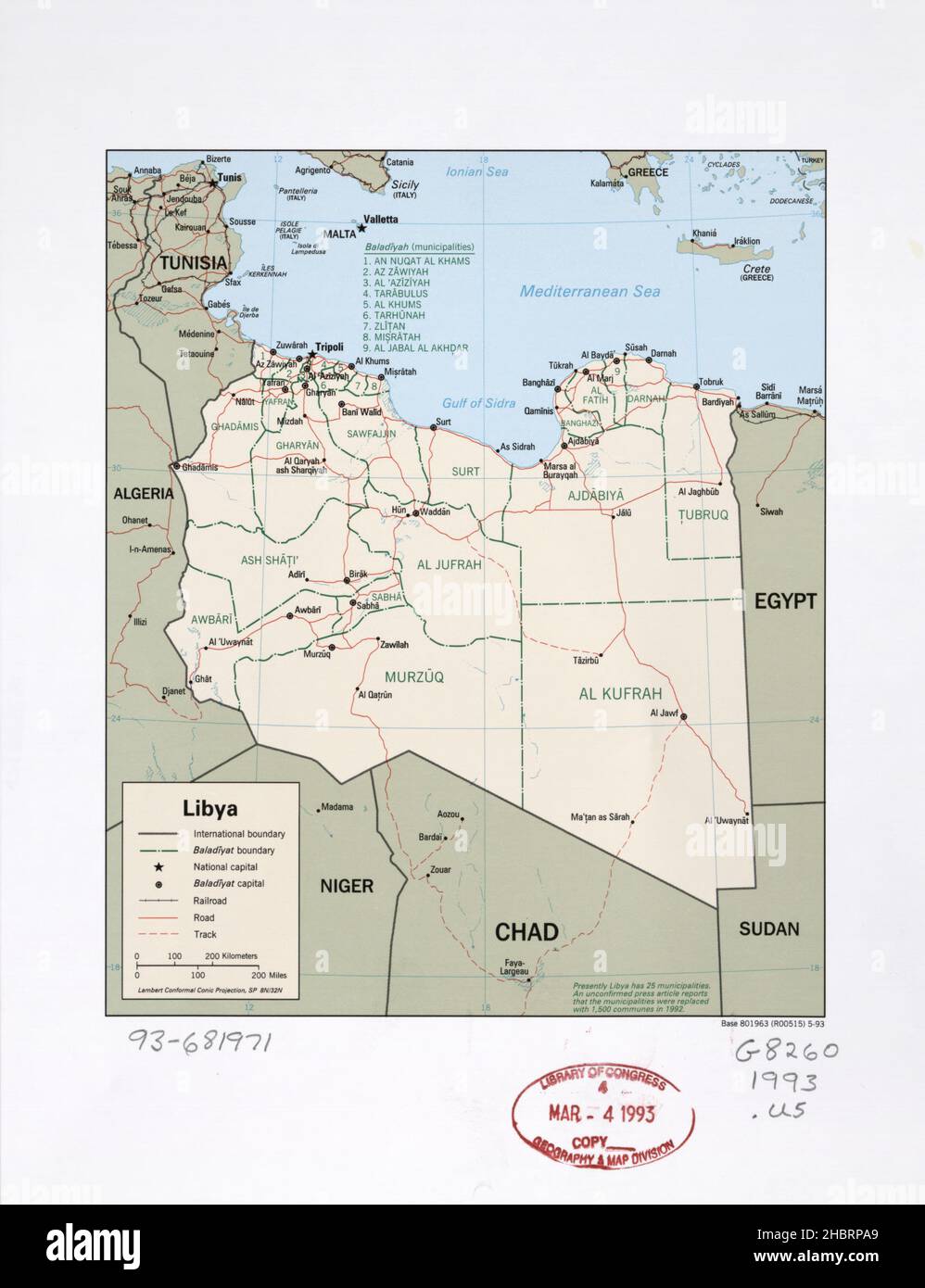 Historical libya map hi-res stock photography and images - Alamy
