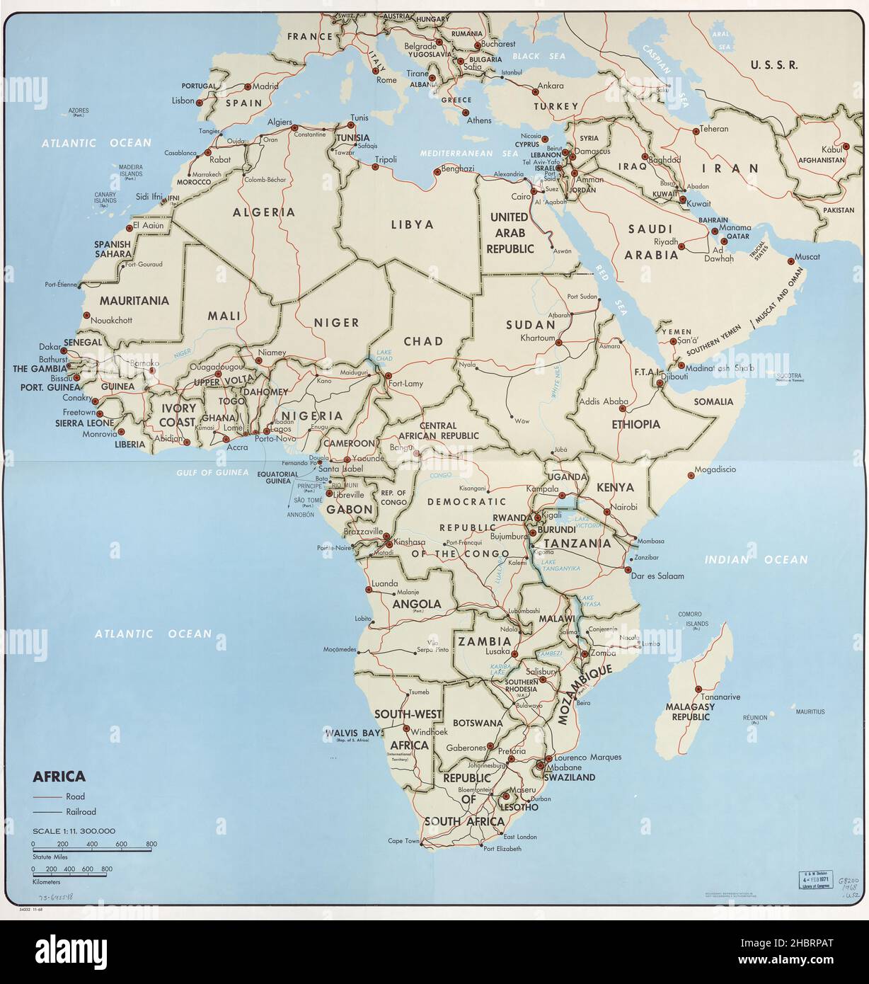 1968 Africa Map High Resolution Stock Photography and Images - Alamy