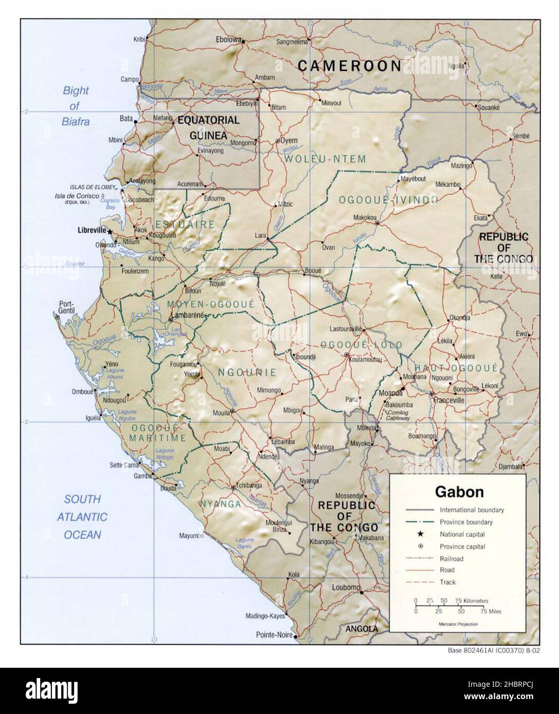 2002 gabon map hi-res stock photography and images - Alamy
