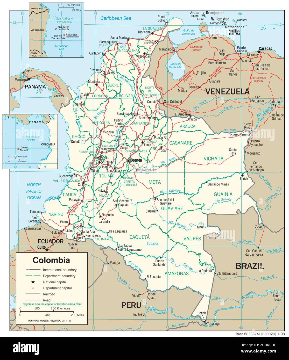 Maps of colombia hi-res stock photography and images - Alamy