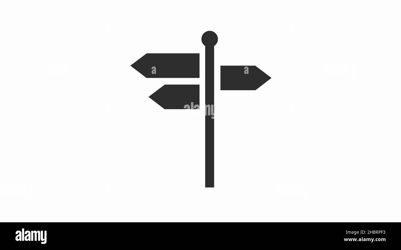 Sign Post Icon. Vector isolated editable flat illustration Stock Vector ...