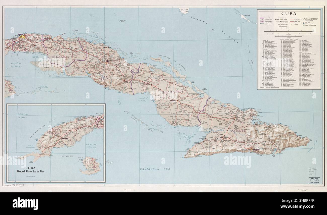 1960s cuba map hi-res stock photography and images - Alamy