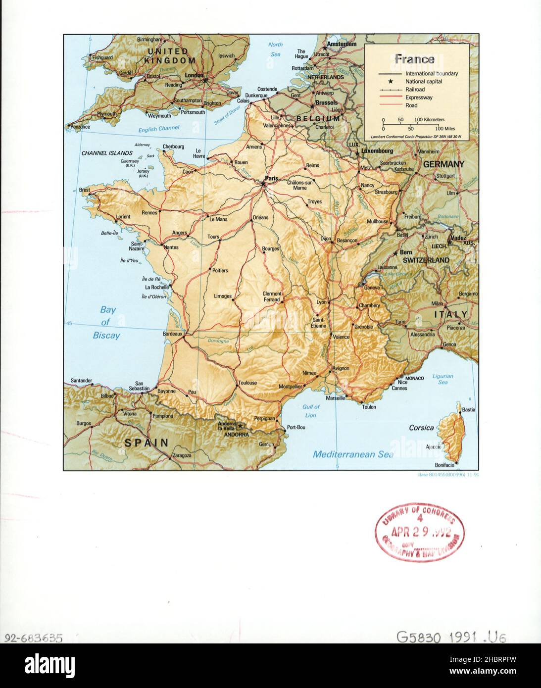 1991 france map hi-res stock photography and images - Alamy
