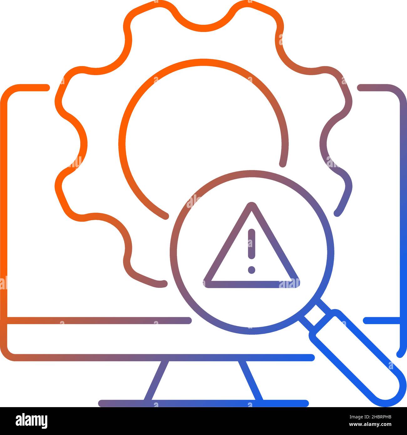Threat management gradient linear vector icon Stock Vector Image & Art ...