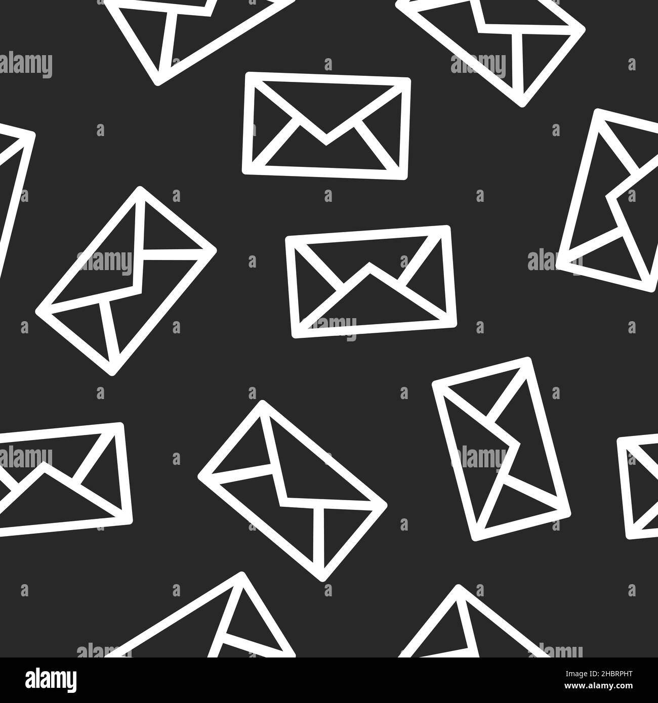 Message, Mail or Post Pattern. Black and white semaless pattern or ...