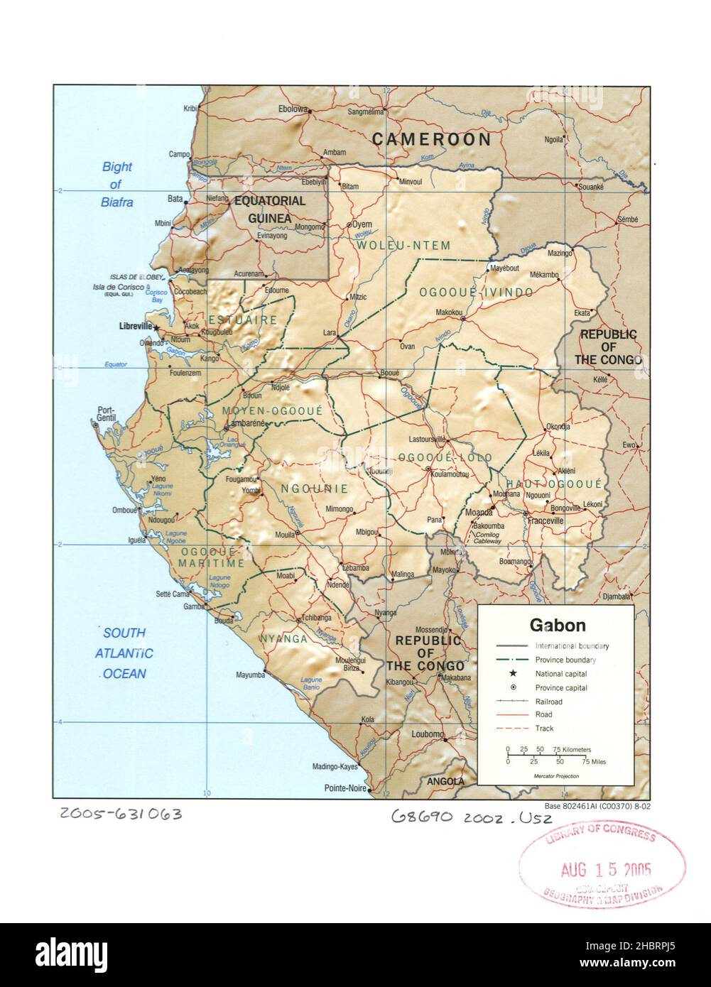 2002 gabon africa map hi-res stock photography and images - Alamy