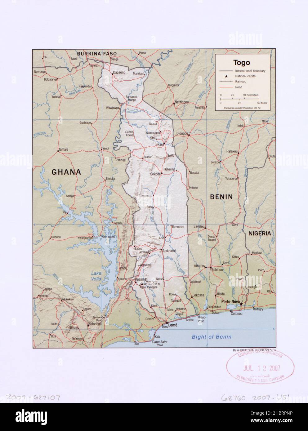 Archival togo map hi-res stock photography and images - Alamy