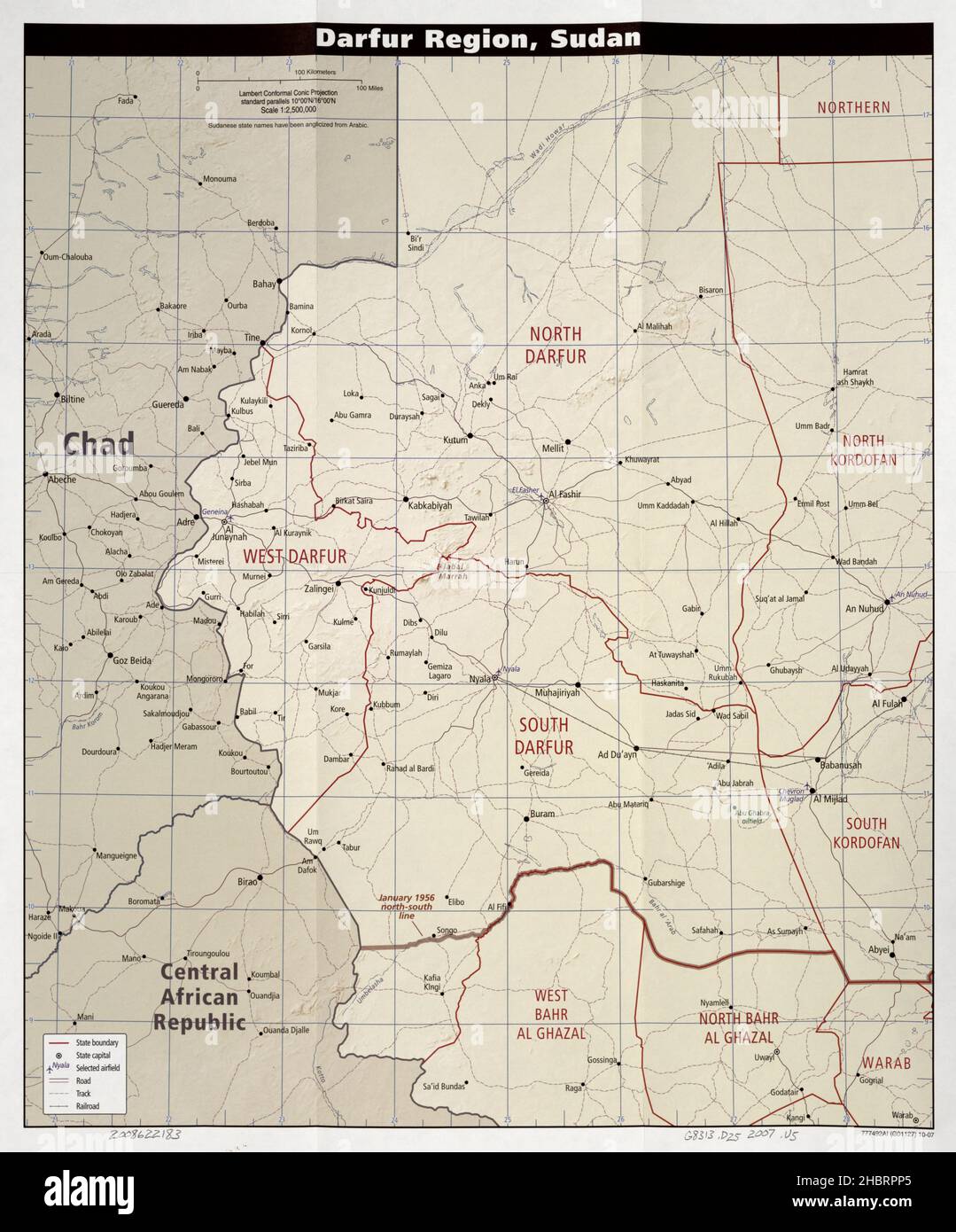 2007 sudan map hi-res stock photography and images - Alamy