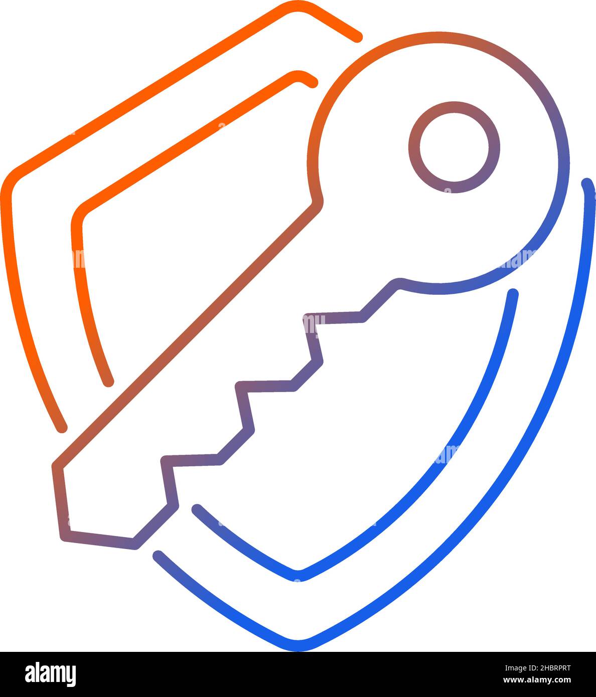 Encryption Key Gradient Linear Vector Icon Stock Vector Image And Art Alamy