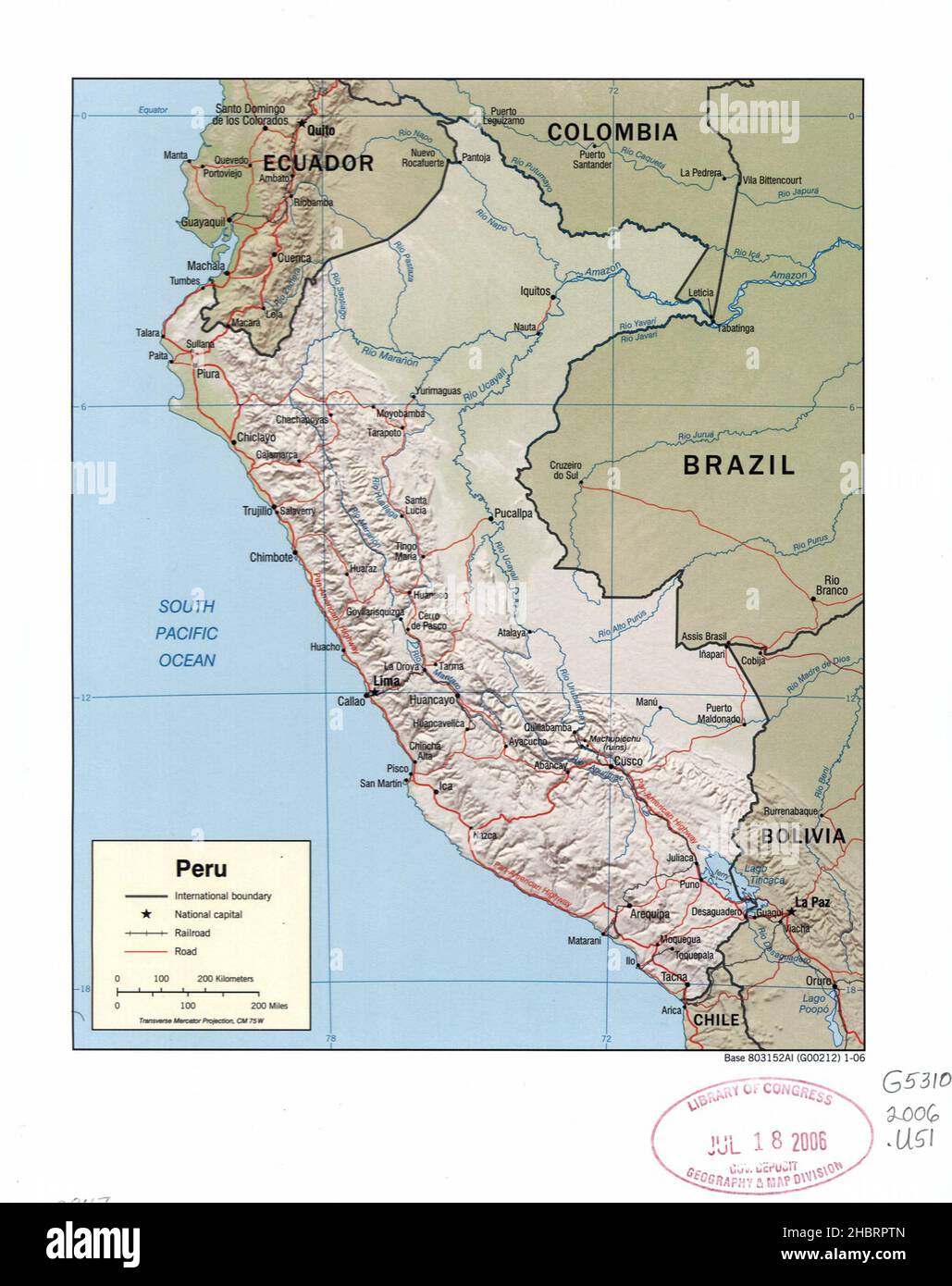 2006 peru map hi-res stock photography and images - Alamy