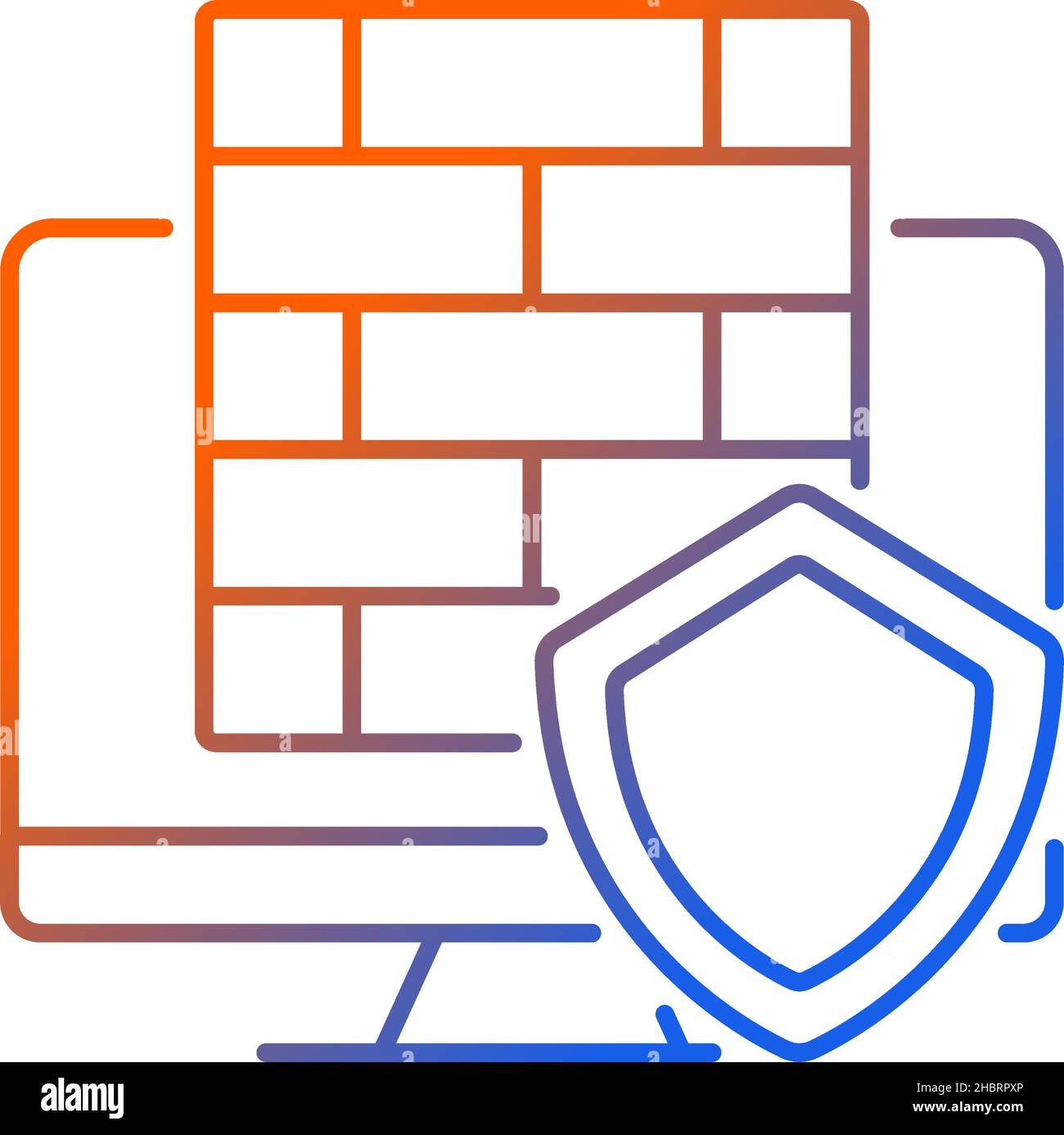 Firewall linear icon Cut Out Stock Images & Pictures - Alamy