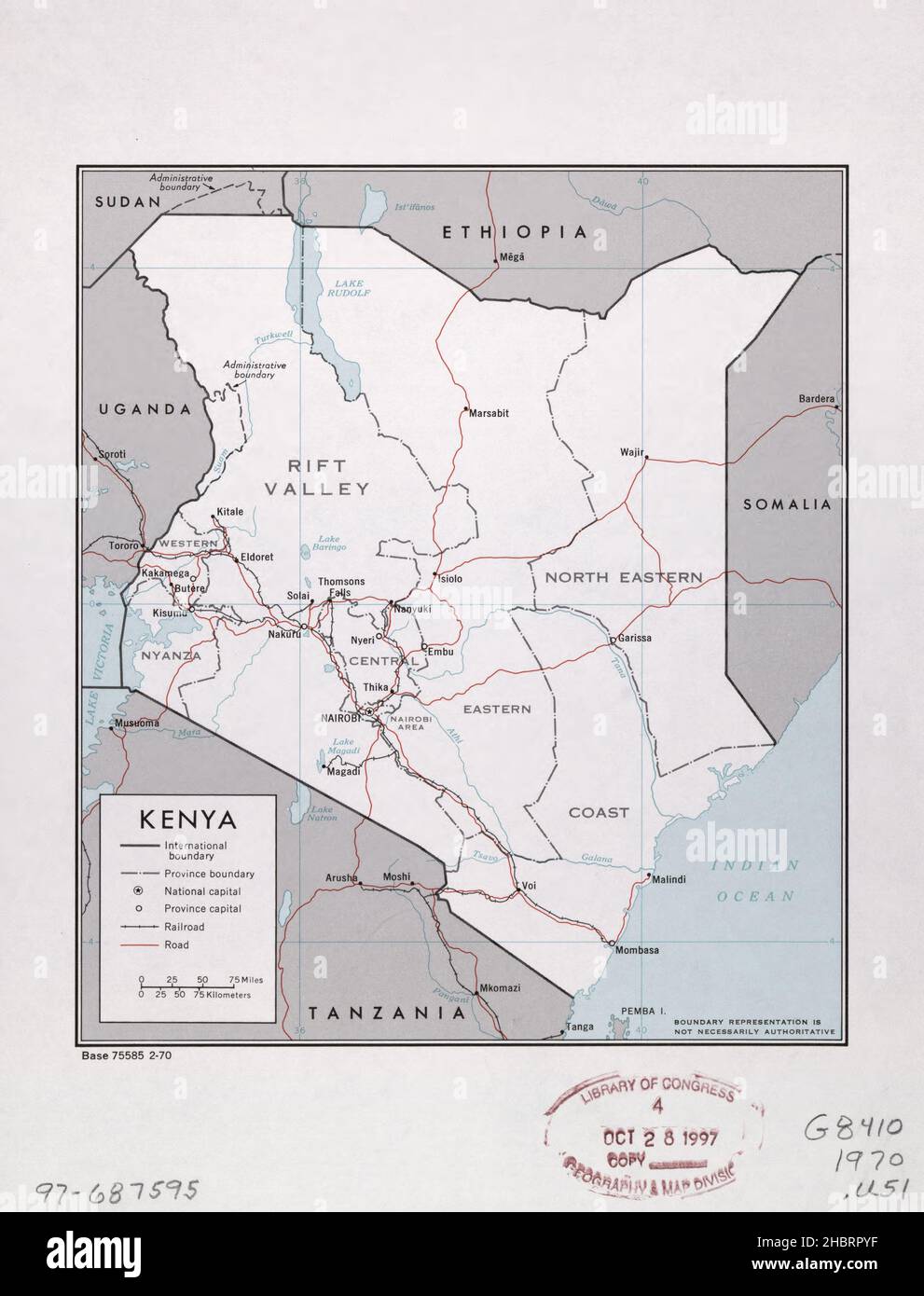 1970 map of kenya hi-res stock photography and images - Alamy