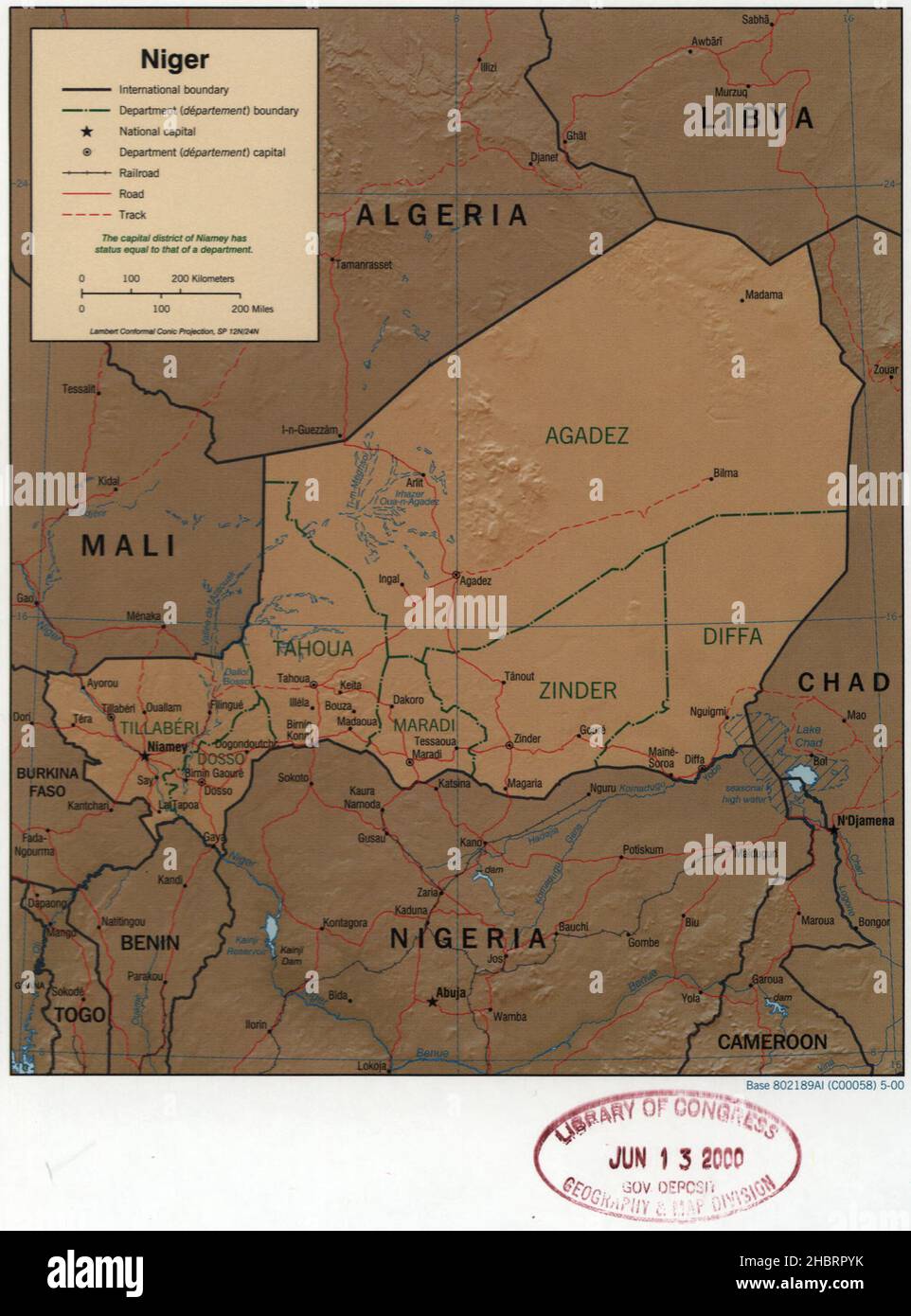 Niger Physical Map