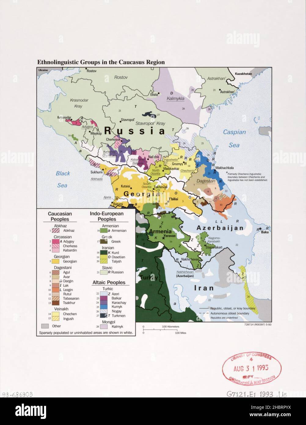 Ethnolinguistic groups map hi-res stock photography and images - Alamy