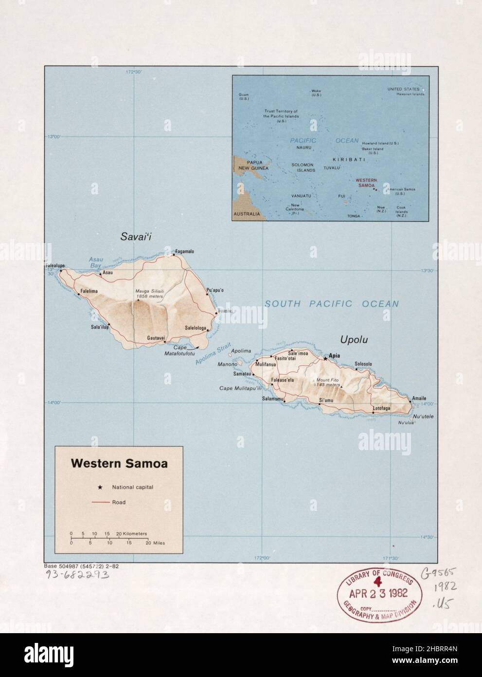 Archival western samoa map hi-res stock photography and images - Alamy