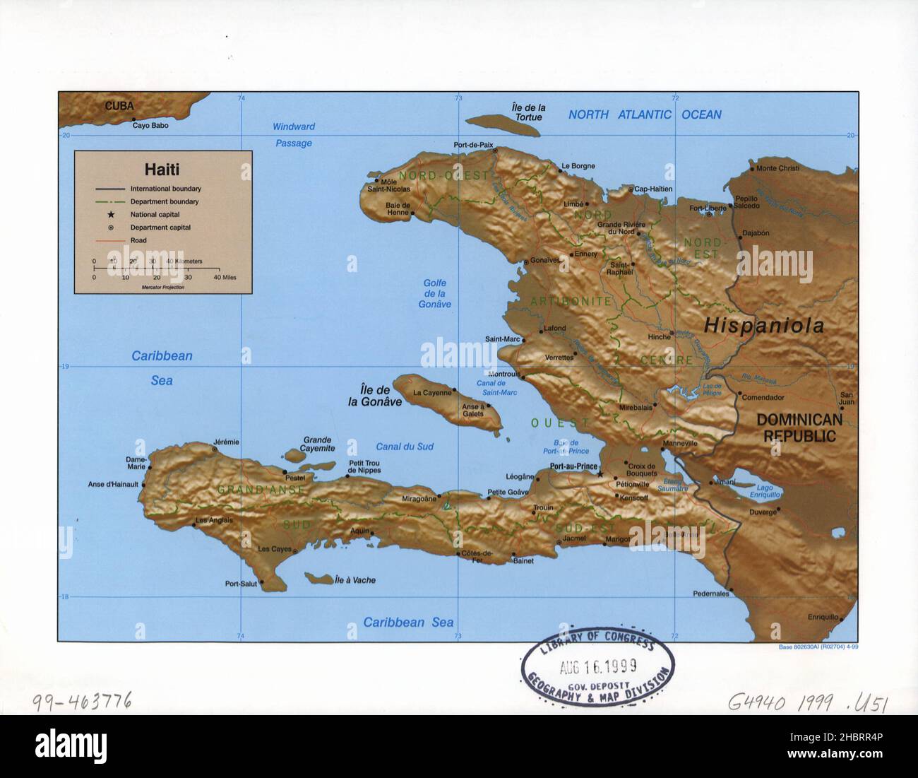 1999 haiti map hi-res stock photography and images - Alamy