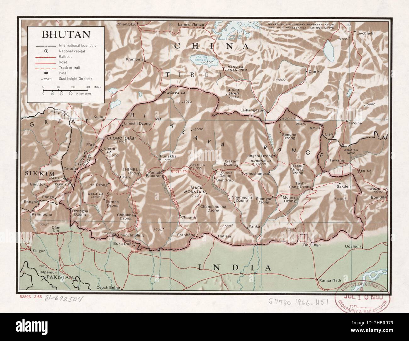 1966 Bhutan Map High Resolution Stock Photography and Images - Alamy