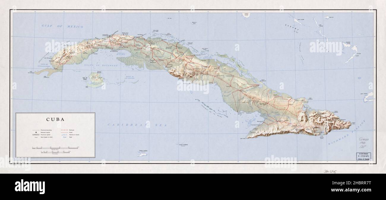 1960 cuba map hi-res stock photography and images - Alamy