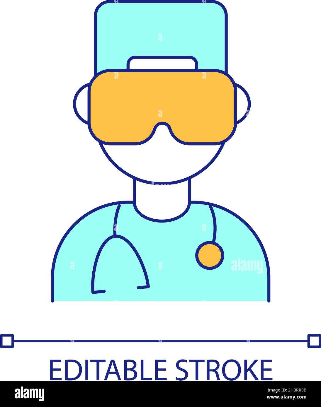 Clinical laboratory worker RGB color icon Stock Vector Image & Art - Alamy