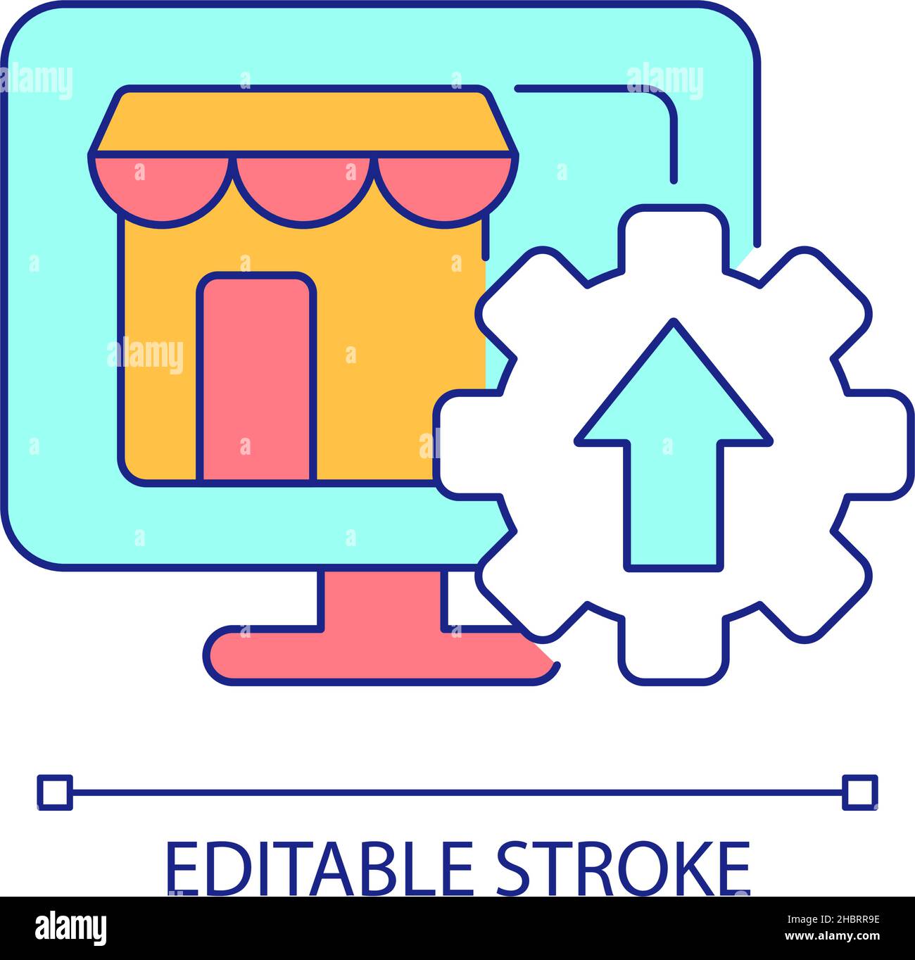 Online store performance improvement RGB color icon Stock Vector Image ... Online store performance improvement RGB color icon Stock Vector Image ...