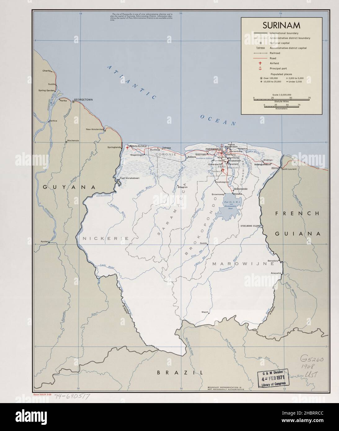 Maps of suriname hi-res stock photography and images - Alamy