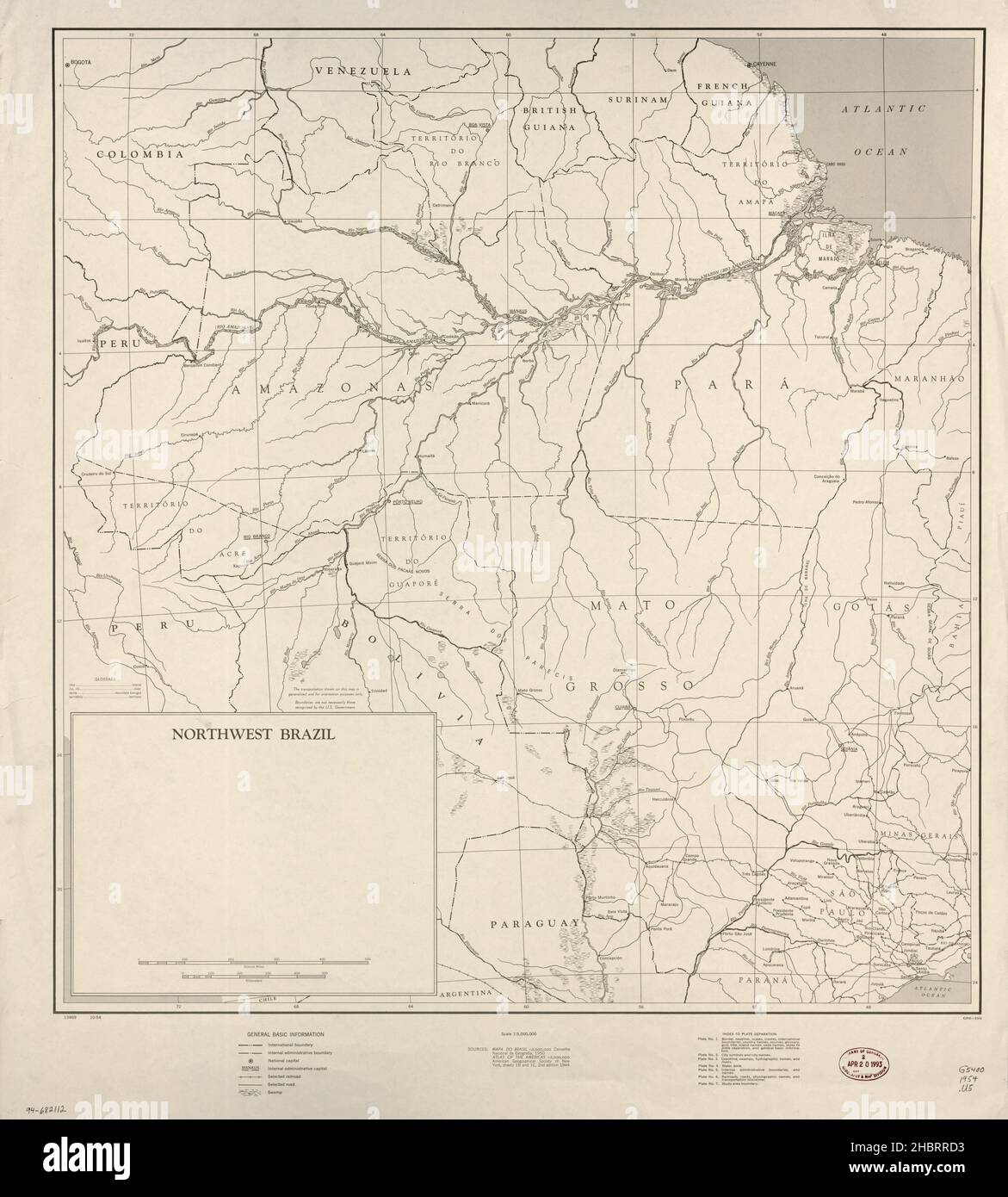 1950s brazil map hi-res stock photography and images - Alamy