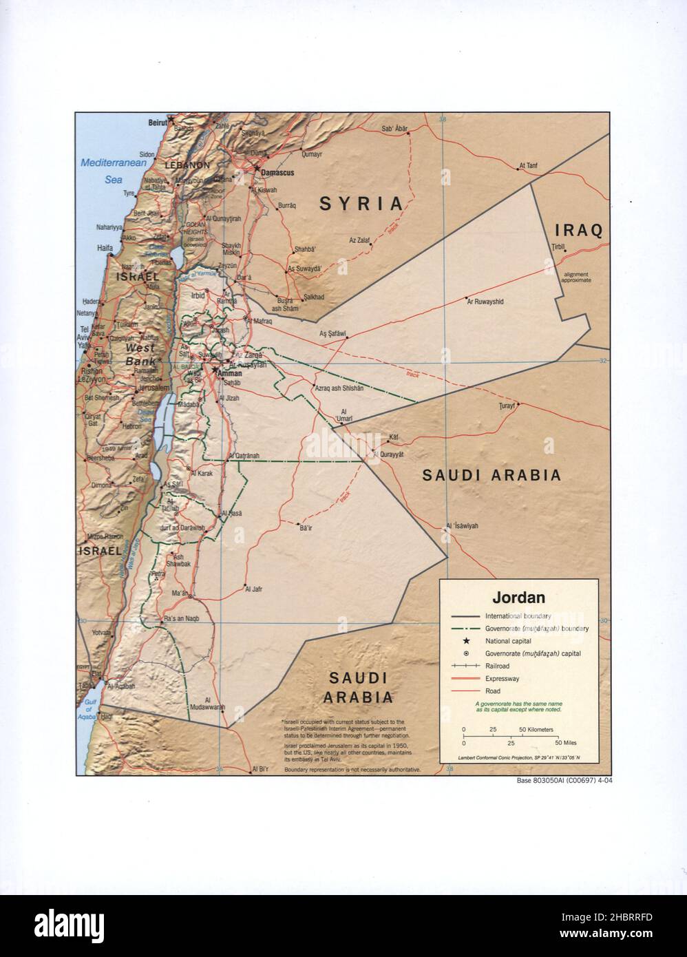 Archival jordan map hi-res stock photography and images - Alamy