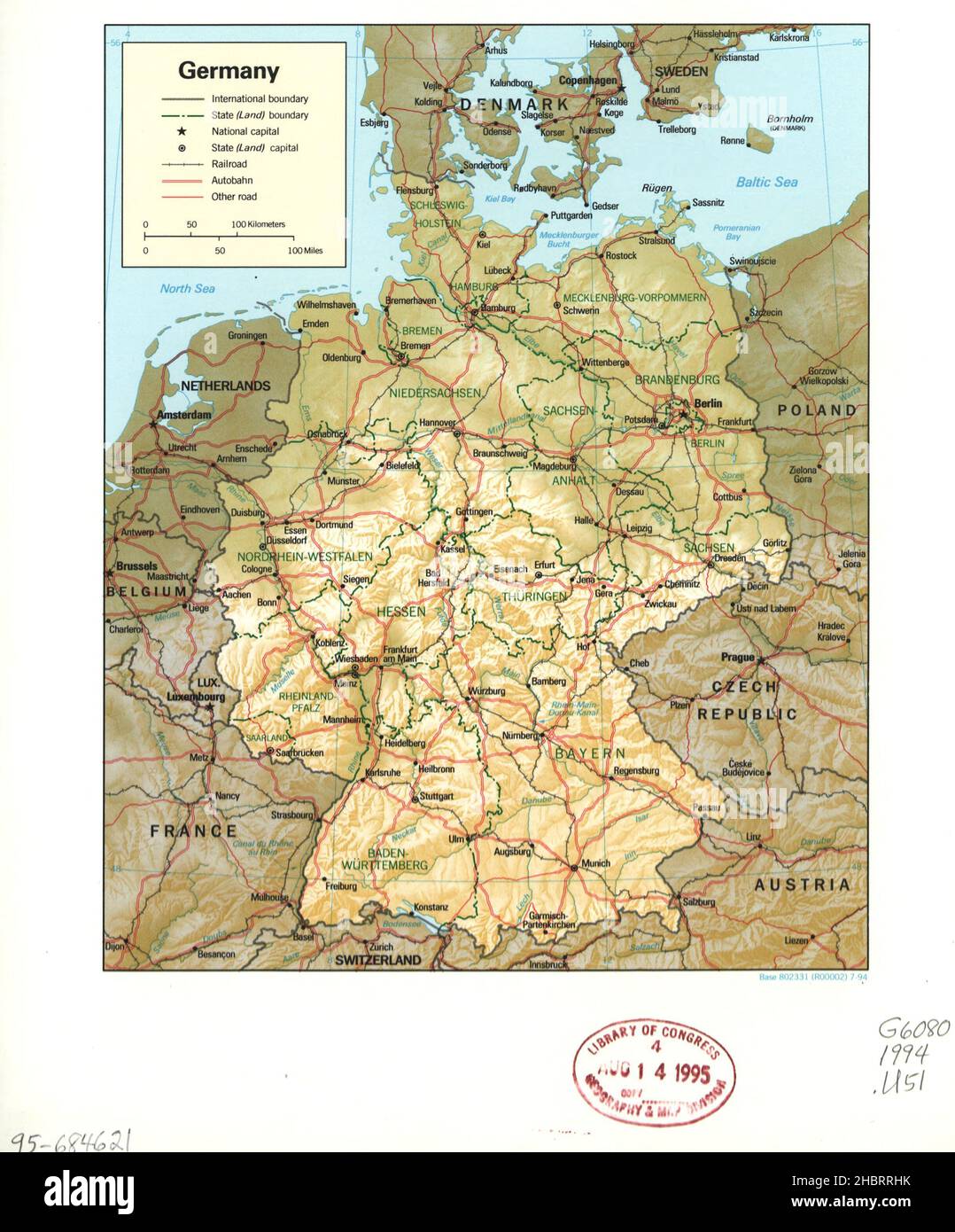 1994 germany map hi-res stock photography and images - Alamy