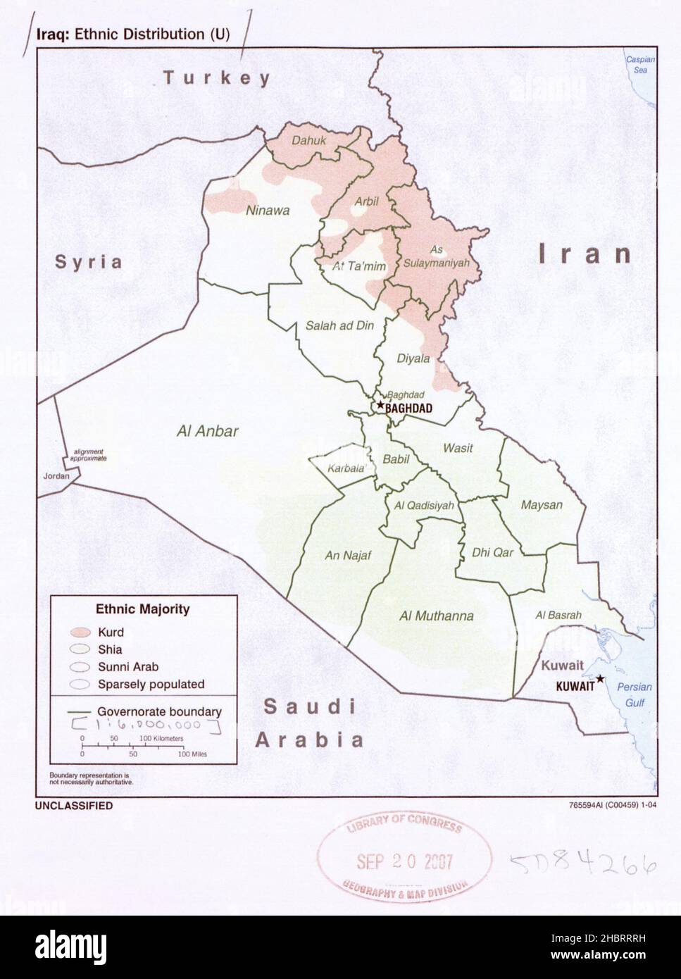 Iraq ethnic map hi-res stock photography and images - Alamy