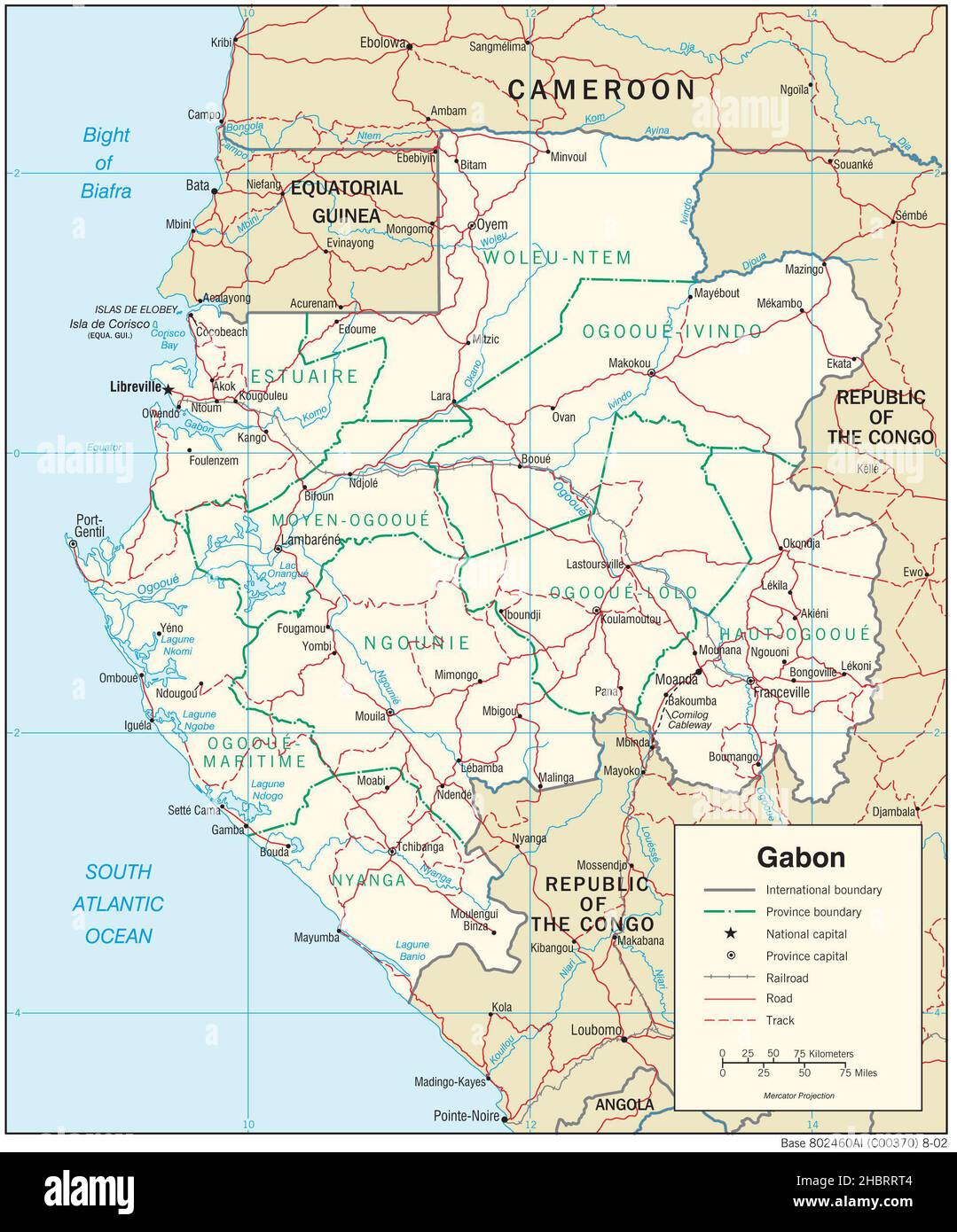2002 gabon map hi-res stock photography and images - Alamy