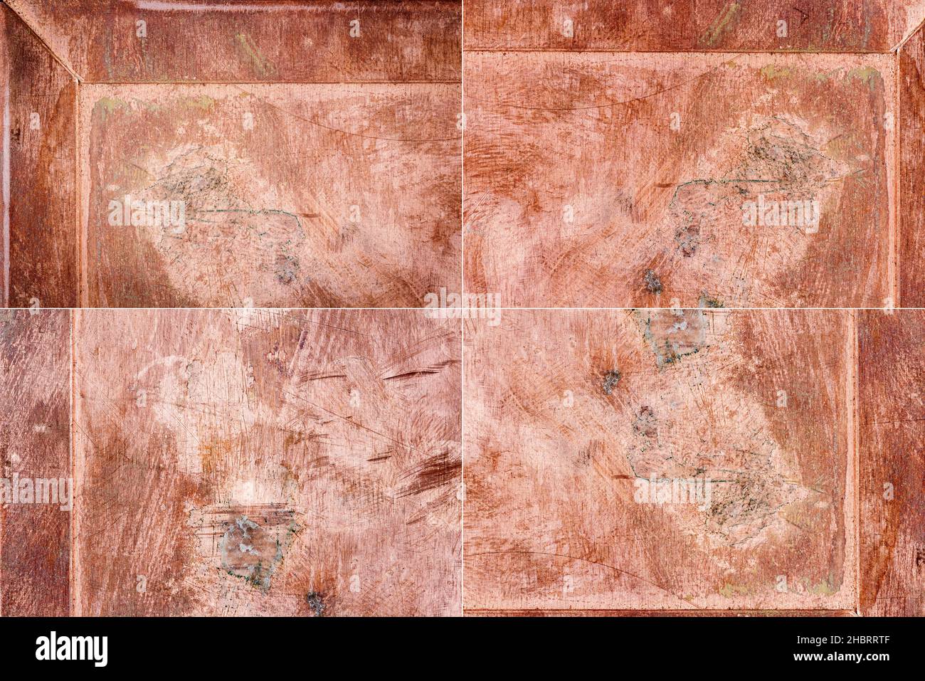 Collection of images with scratched dirty dusty copper plate texture ...