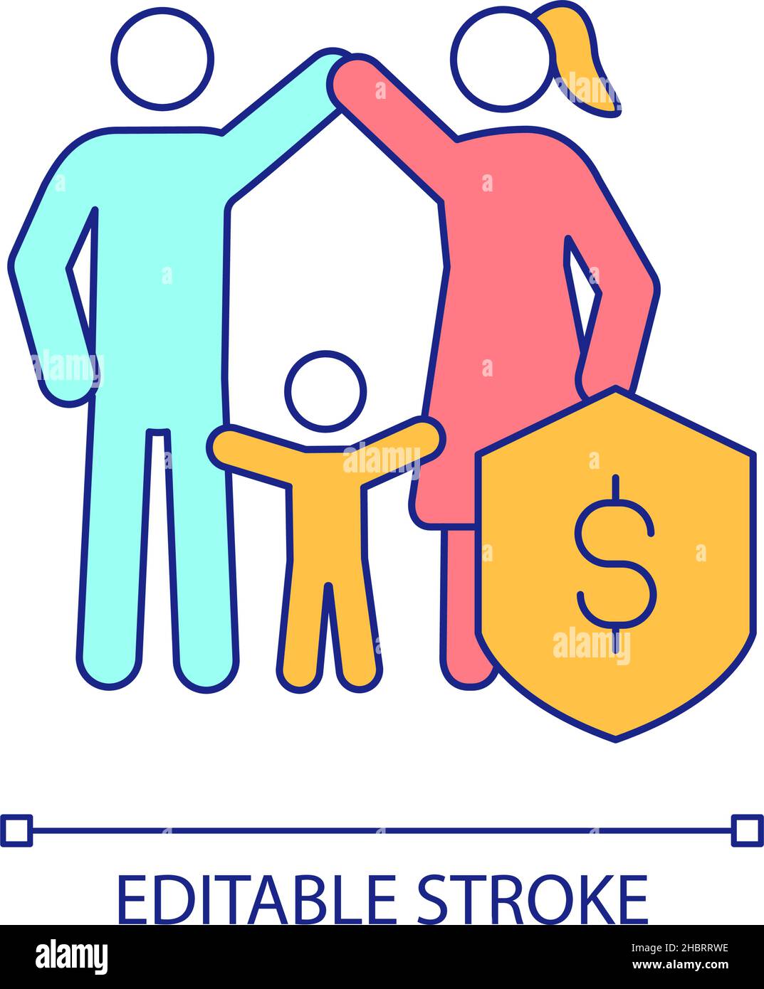 Social insurance RGB color icon Stock Vector Image & Art - Alamy