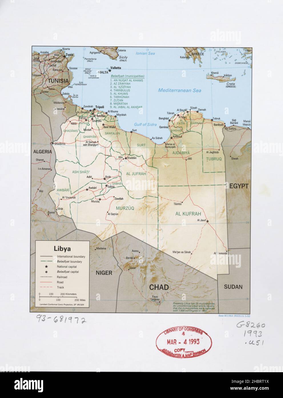Historical libya map hi-res stock photography and images - Alamy