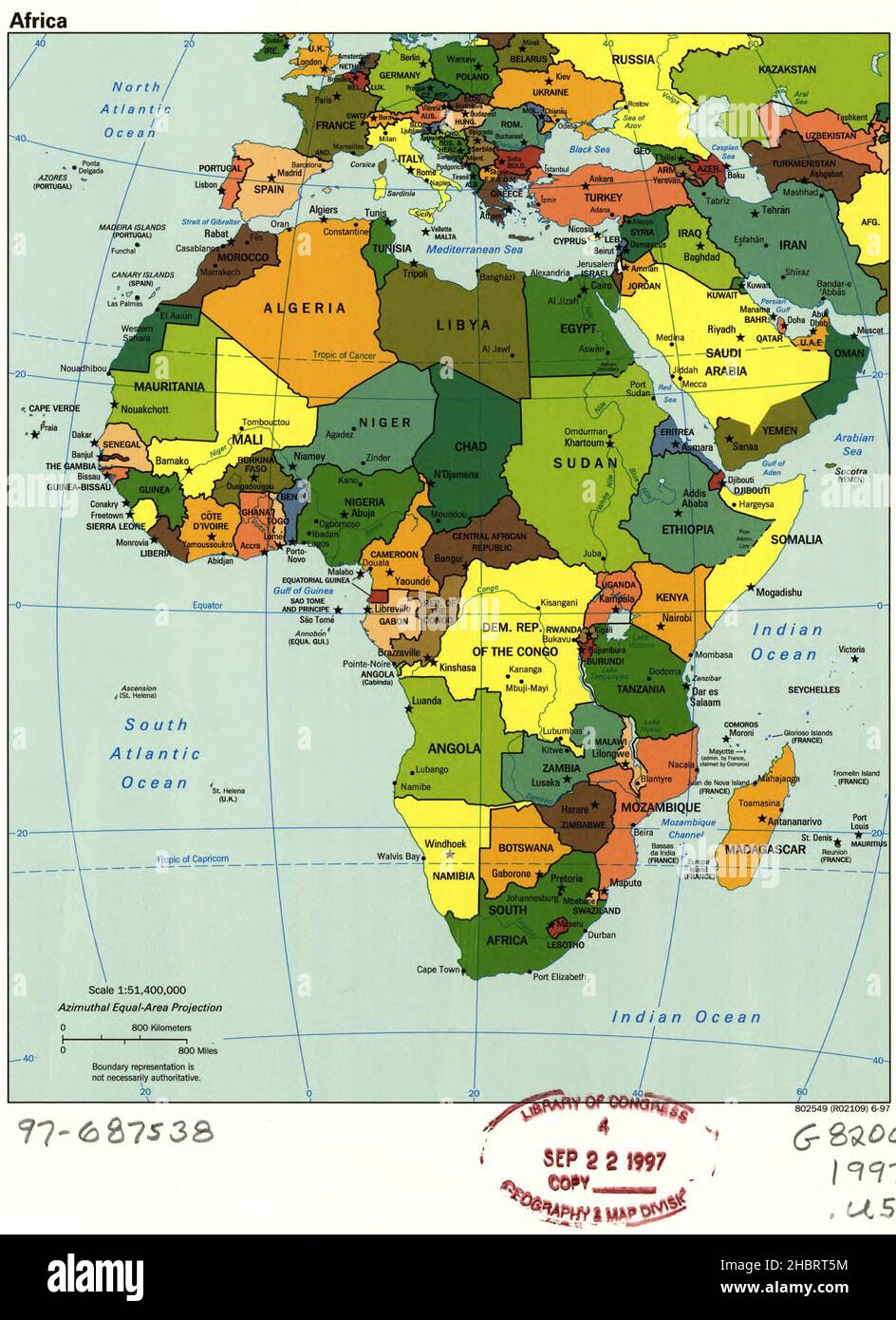 1997 africa map hi-res stock photography and images - Alamy