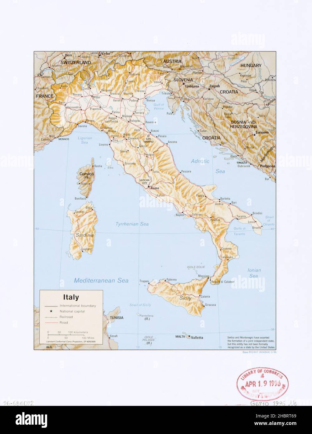1996 italy map hi-res stock photography and images - Alamy