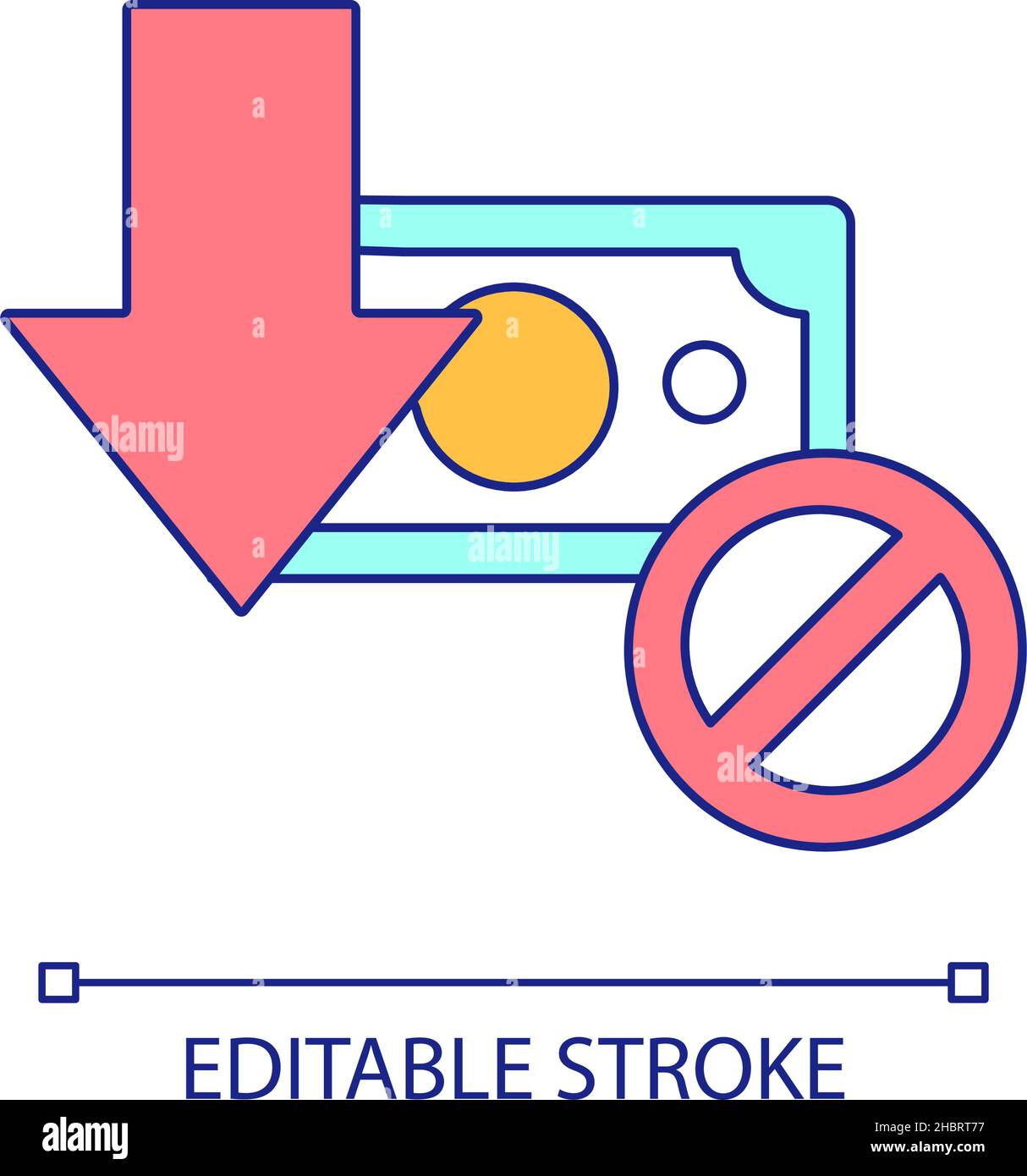 Decrease in payment Stock Vector Images - Alamy