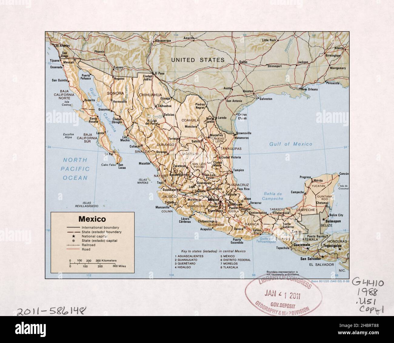 1988 mexico map hi-res stock photography and images - Alamy