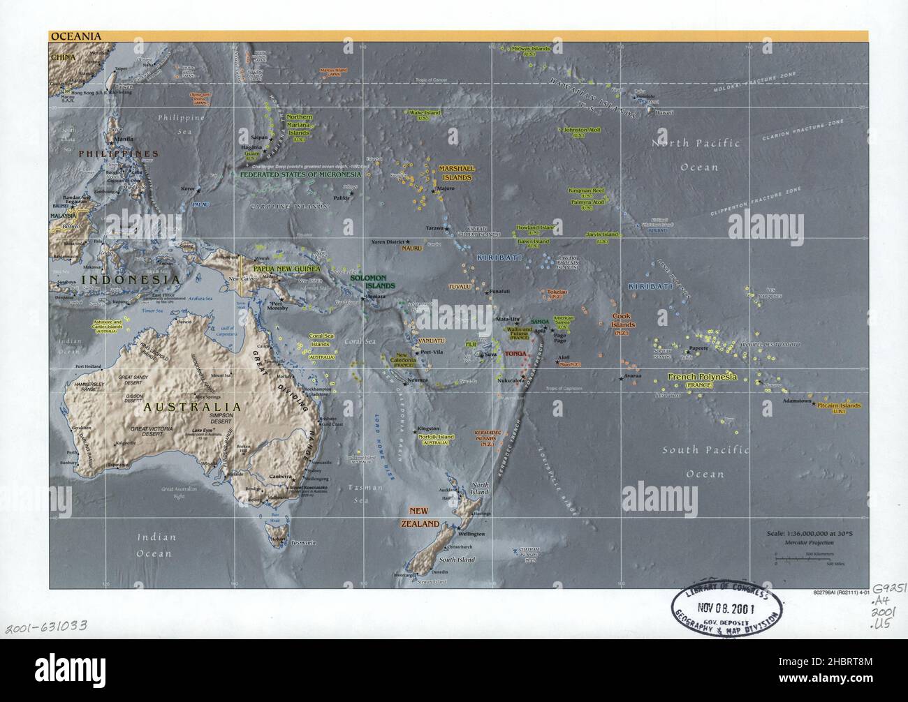 2001 oceania map hi-res stock photography and images - Alamy