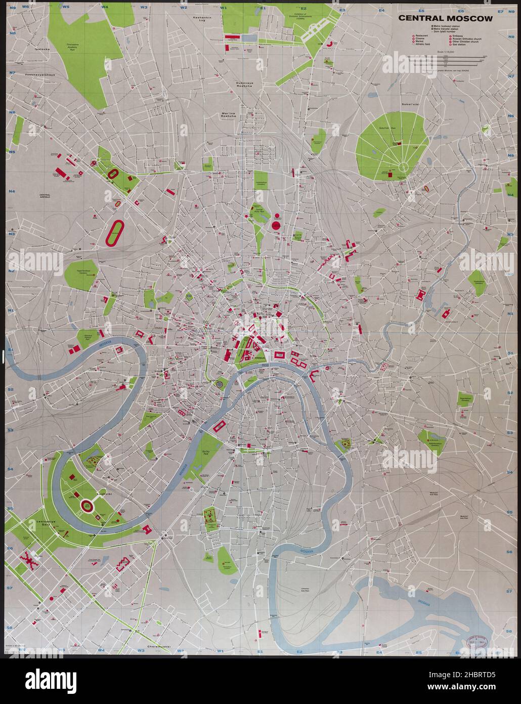 1980 central moscow map hi-res stock photography and images - Alamy