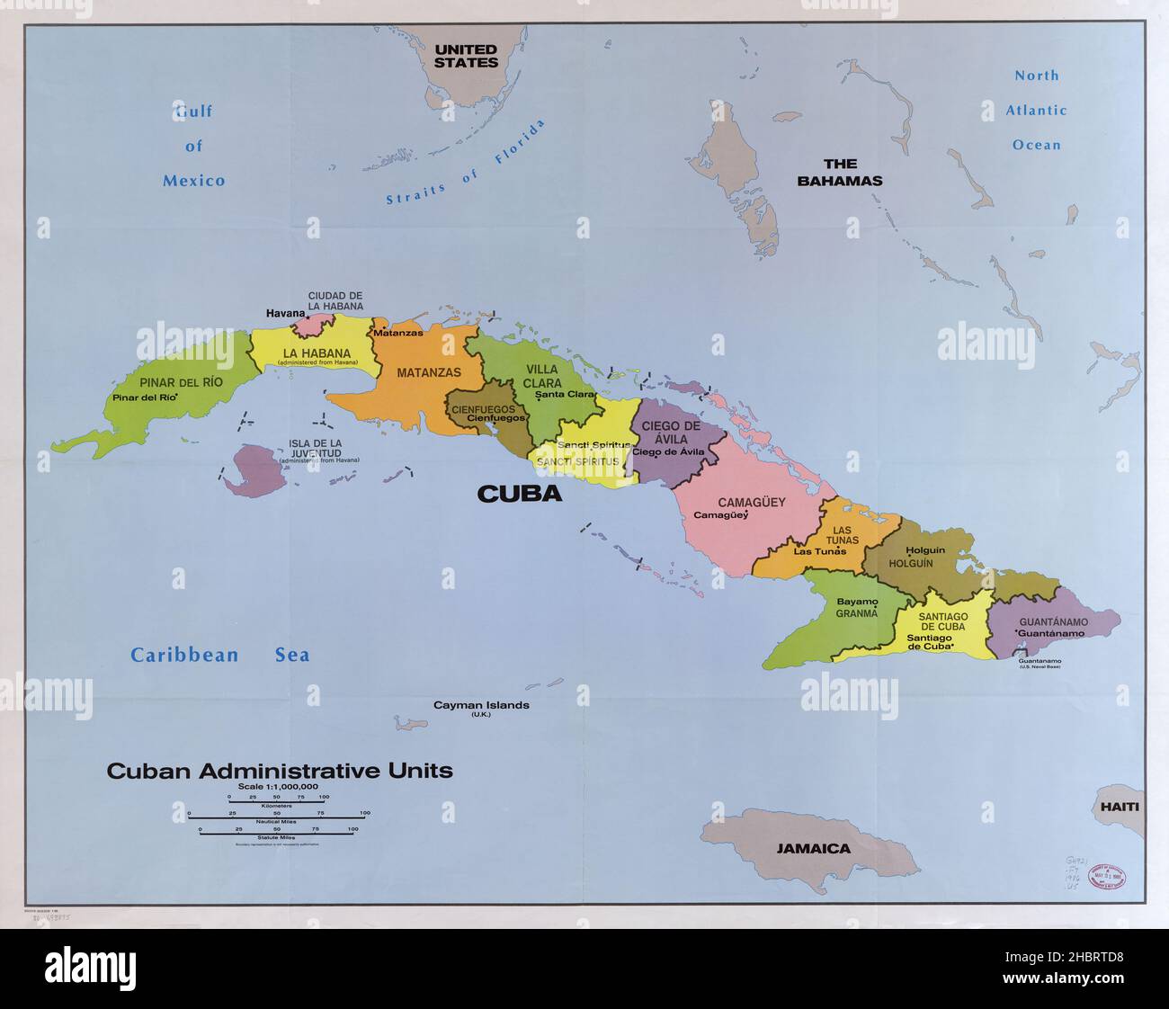 Map of Cuba administrative units ca. 1986 Stock Photo - Alamy Map of Cuba administrative units ca. 1986 Stock Photo - Alamy
