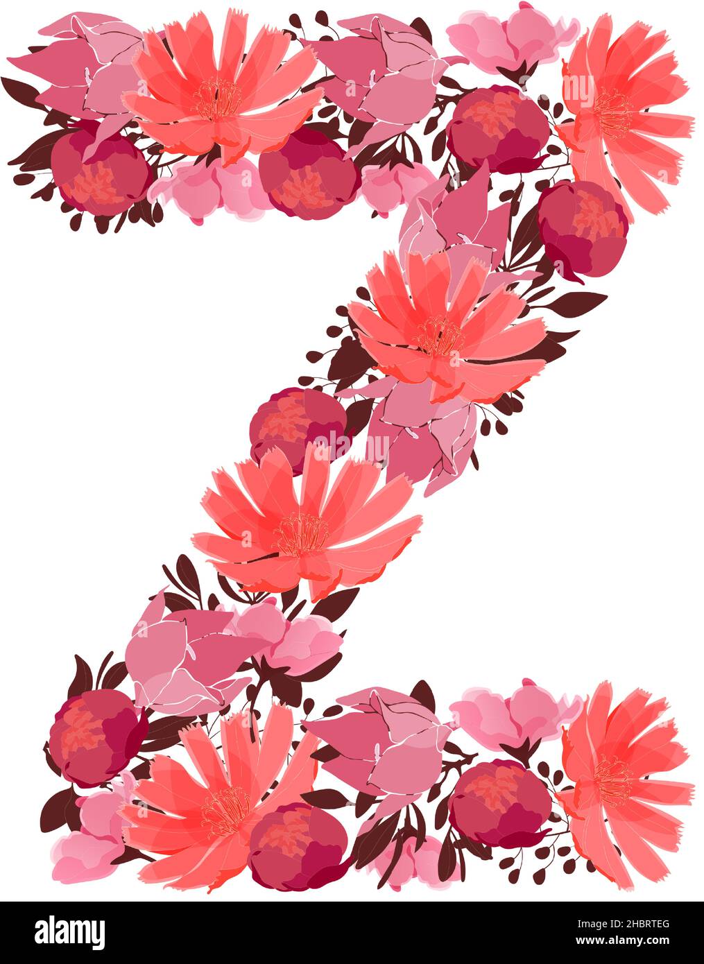 Maroon color flowers Stock Vector Images - Alamy