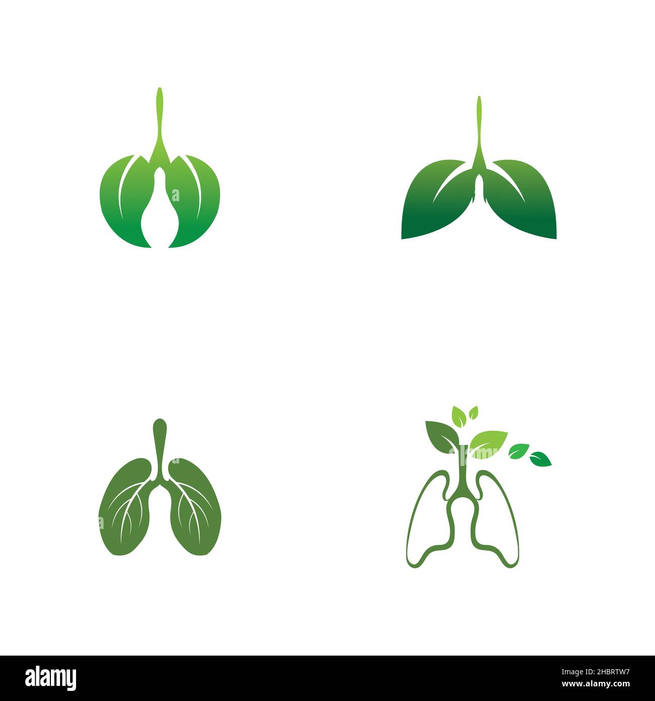 Green Lungs vector logo illustration design template,This logo with ...
