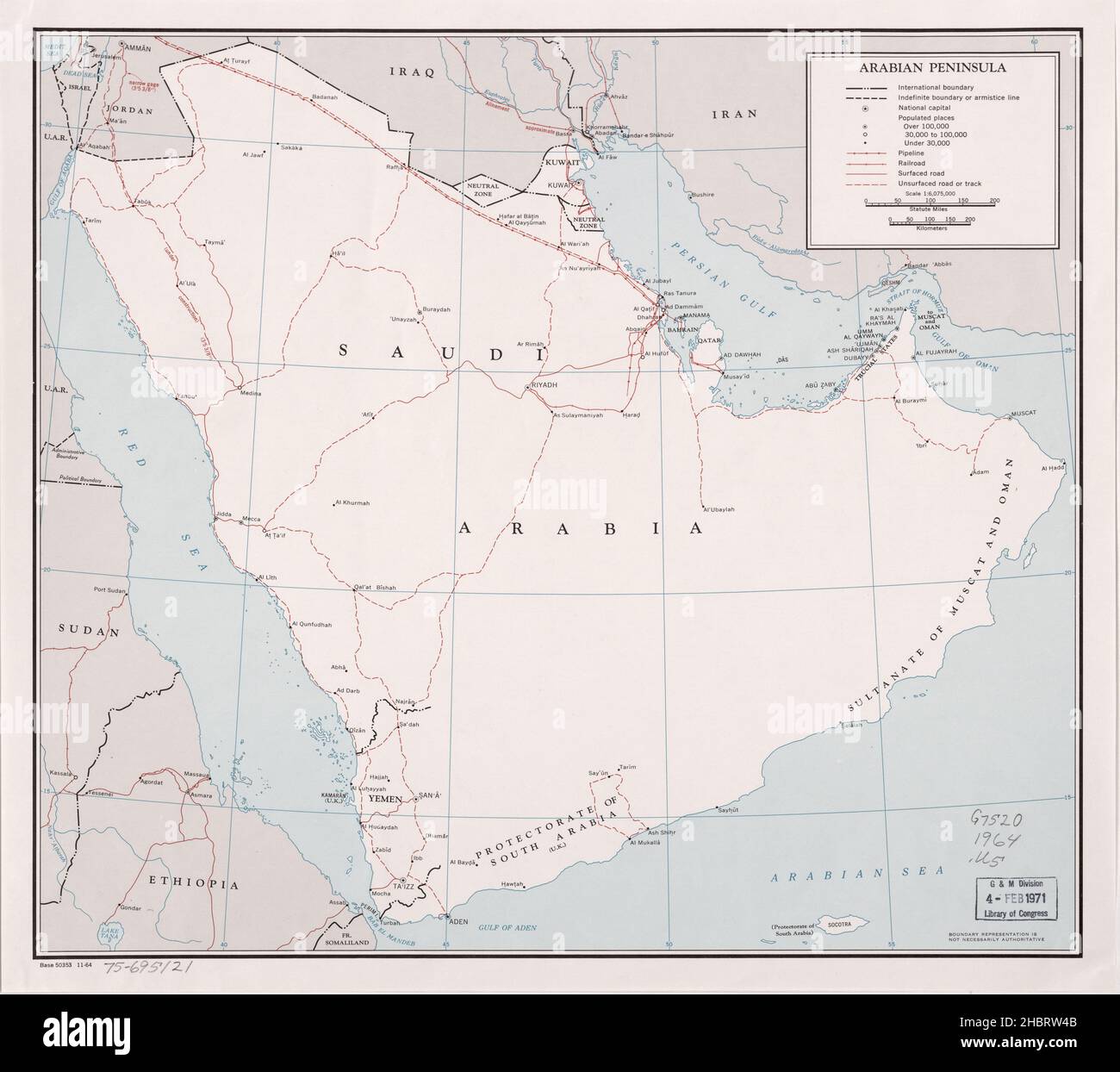 Arabian Peninsula Desert Map