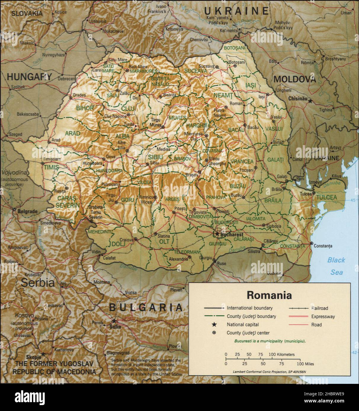 Archival romania map hi-res stock photography and images - Alamy